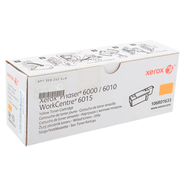 Toner Xerox 106R01633 Yellow 6000/6010 Rend: 1000 pg